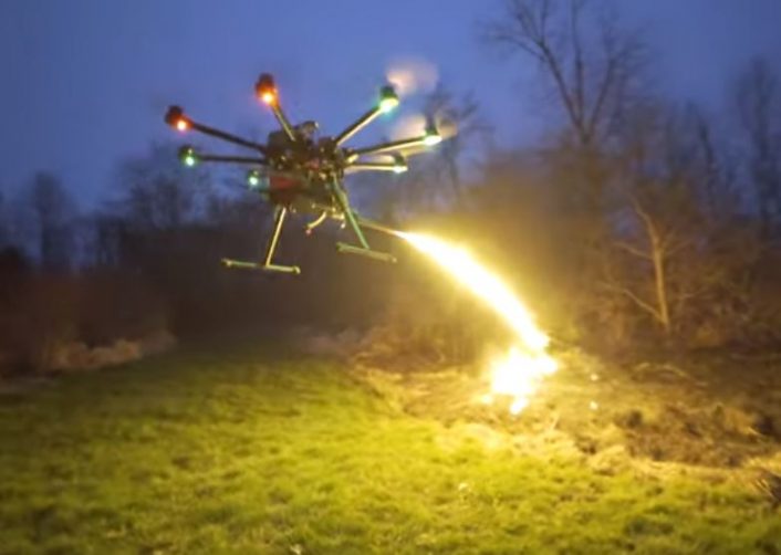 Добро пожаловать в завтра: начались продажи дрона-огнемёта Throwflame TF-19 Wasp